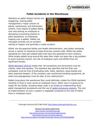 Pallet Accidents in the Warehouse | PDF