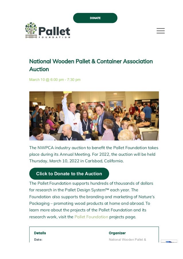 National Wooden Pallet & Container Association Auction – Pallet Foundation