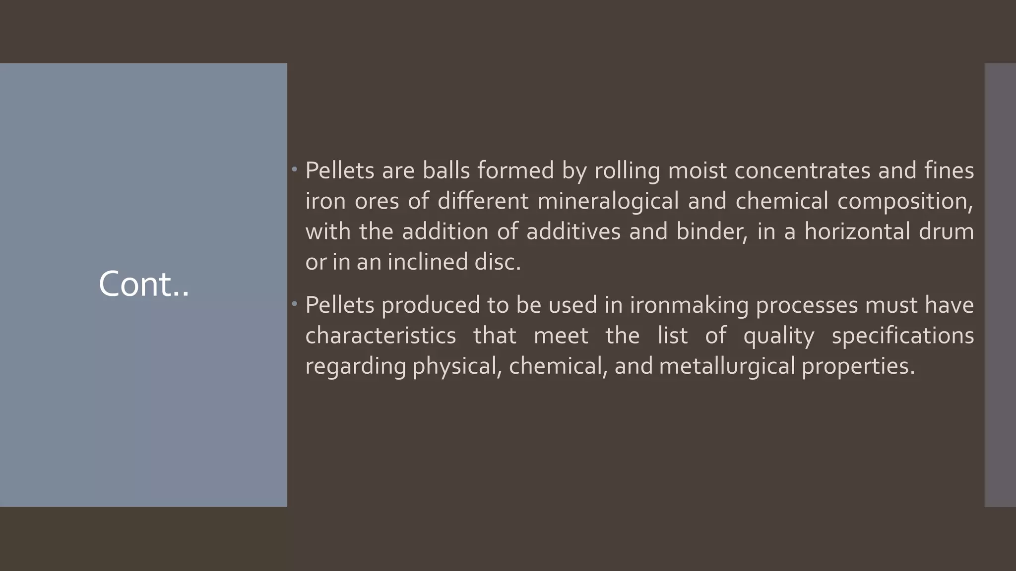 Iron making - Palletization process- Types of palletizers | PDF