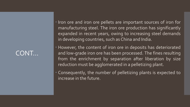 Iron making - Palletization process- Types of palletizers | PDF ...