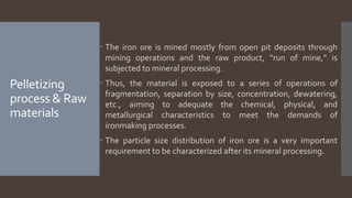 Iron making - Palletization process- Types of palletizers | PDF