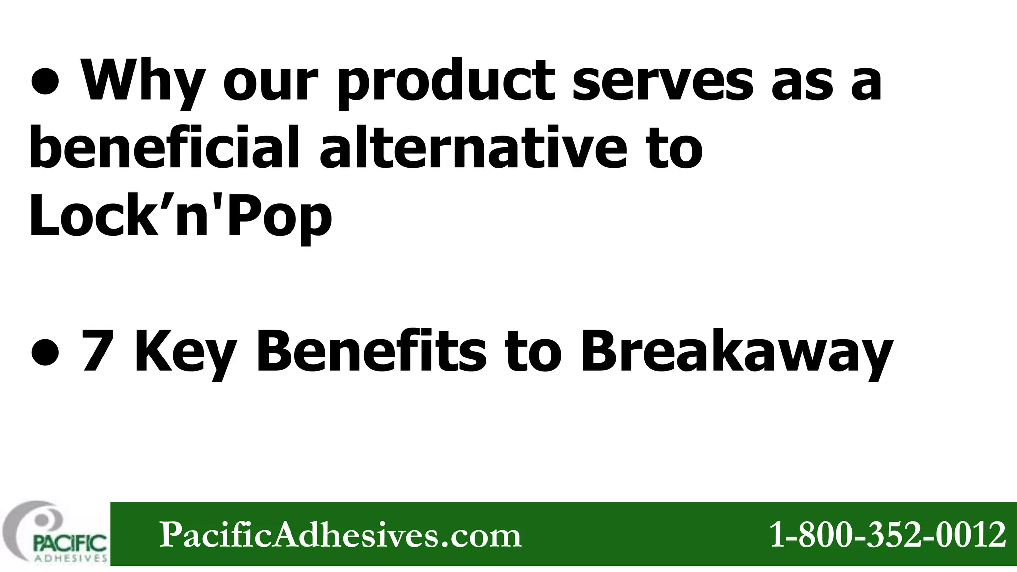 Palletizing adhesive like palletite or lock n pop – breakaway ...