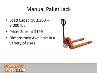 Pallet Jack Types | PPT