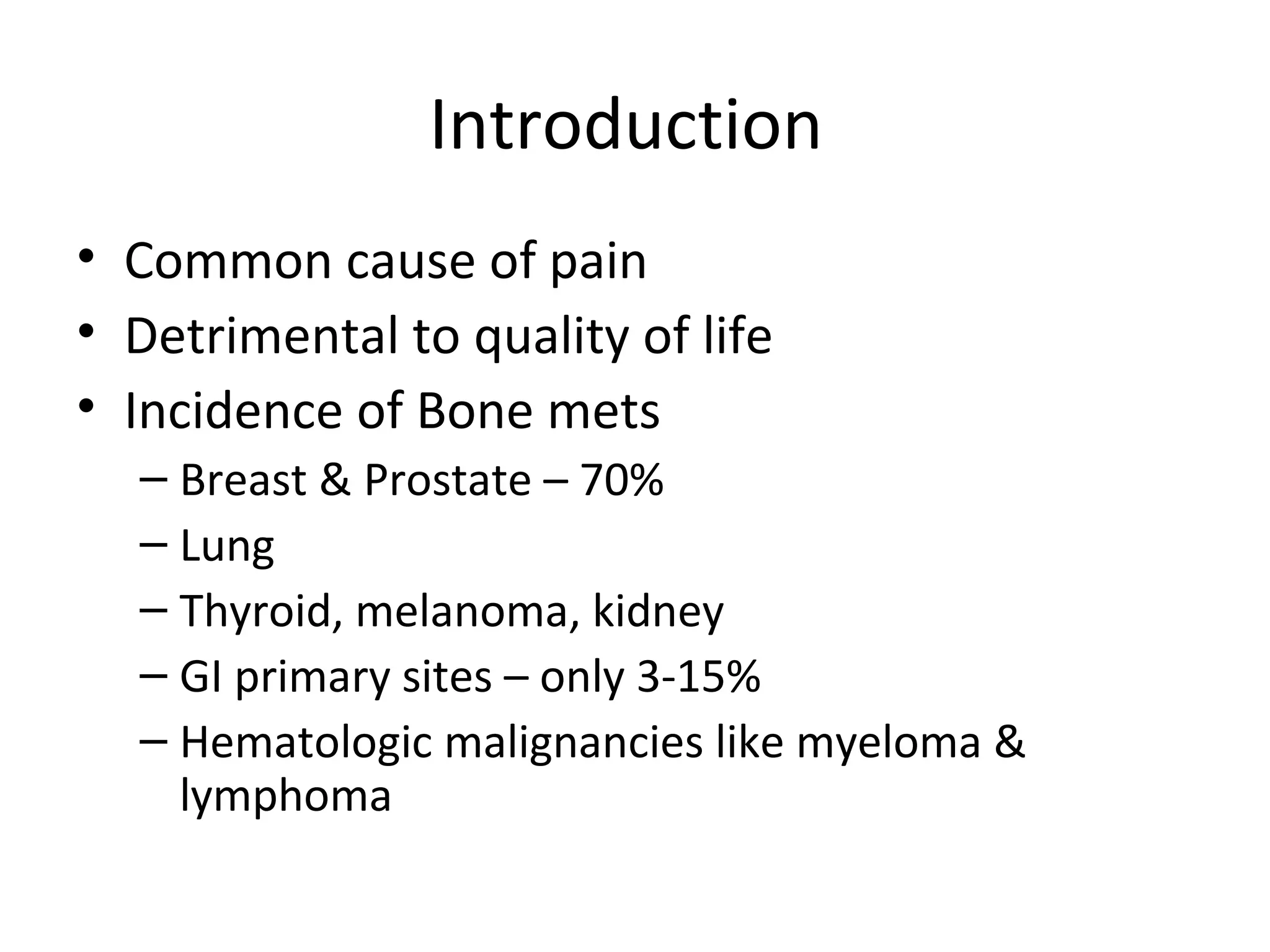 Palliation of bone metastases | PPT