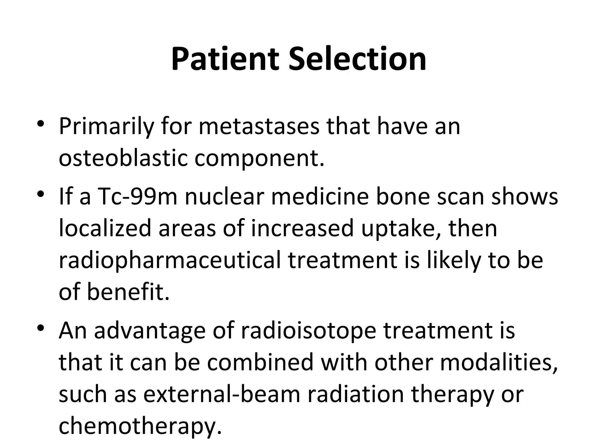 Palliation of bone metastases | PPT