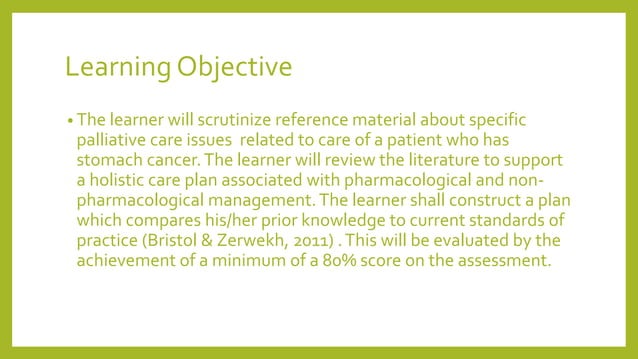 Palliative care:Pain Management Reflection Assignment | PPTX