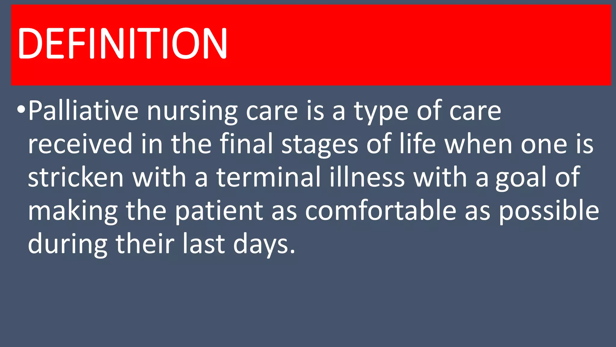 PALLIATIVE CARE.pptx | Eldercare | Family and Relationships