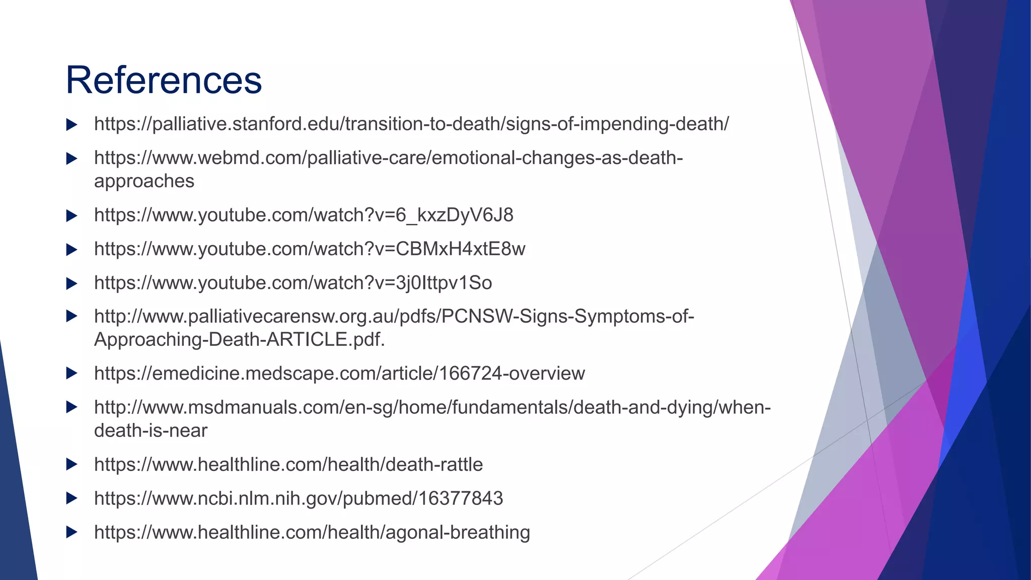 Palliative Care ~ Physiological Changes in Dying | PPTX