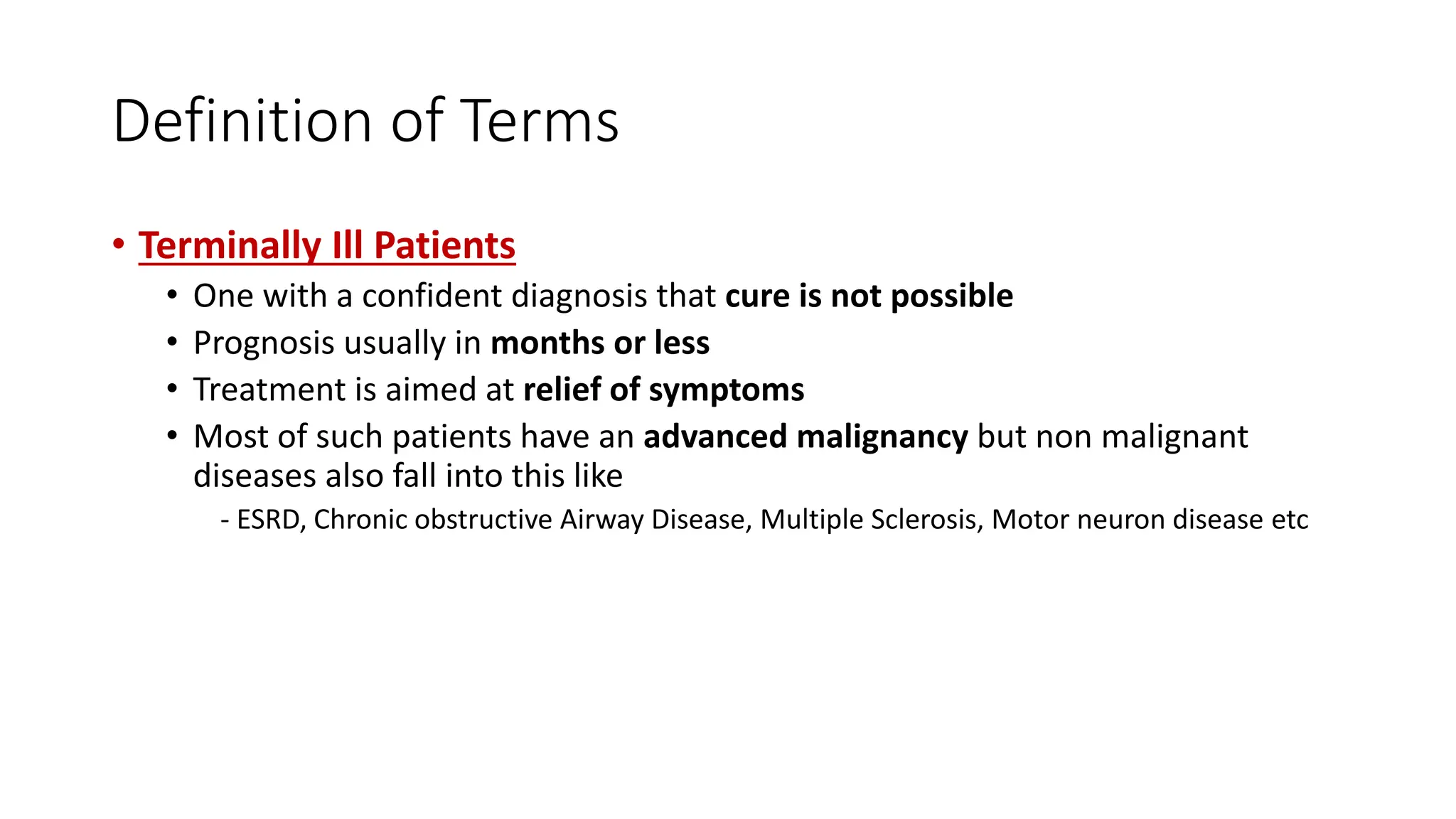 PALLIATIVE CARE AND PRINCIPLES OF MANAGEMENT OF TERMINALLY ILL - ITANKA ...