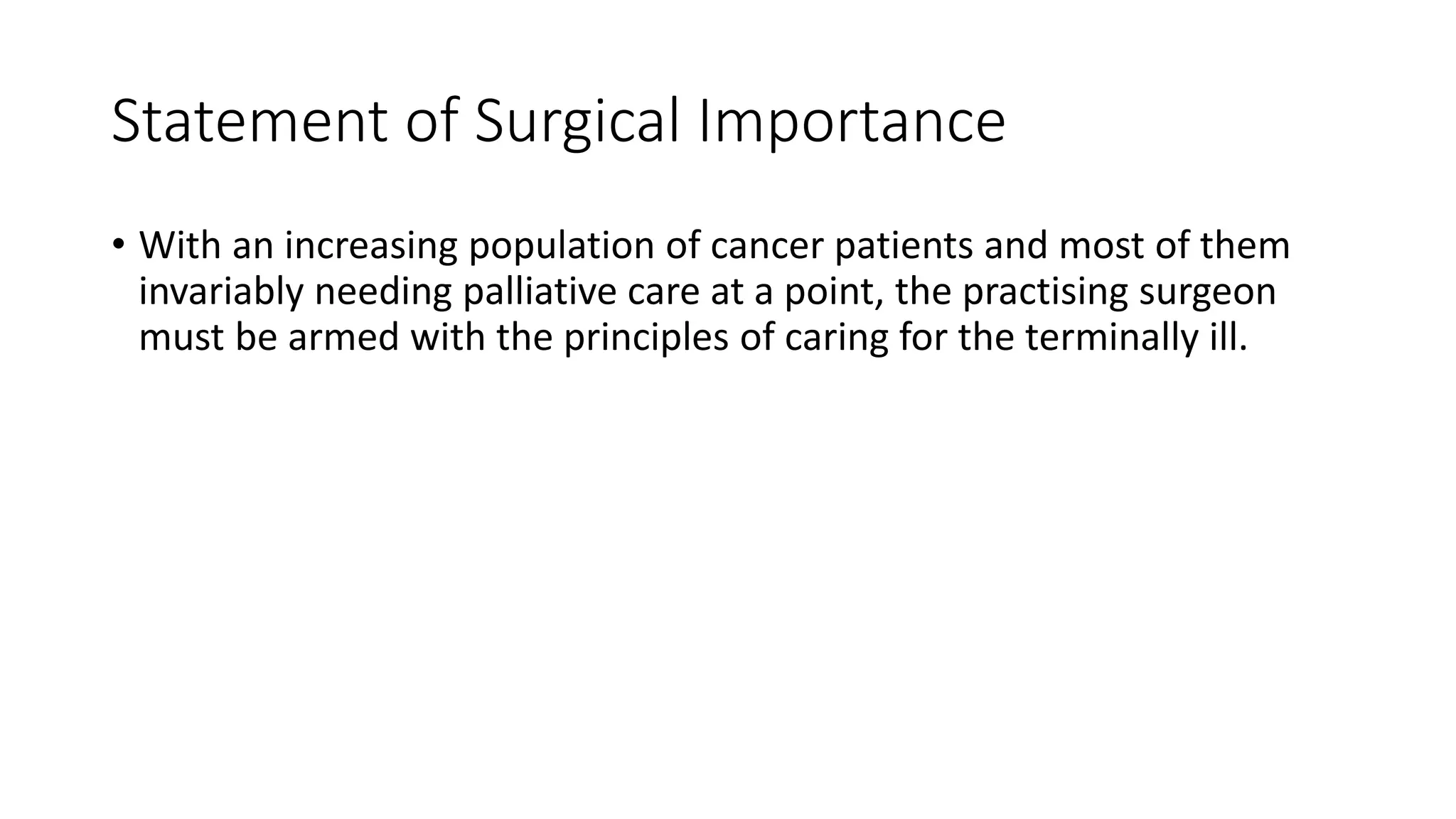 PALLIATIVE CARE AND PRINCIPLES OF MANAGEMENT OF TERMINALLY ILL - ITANKA ...