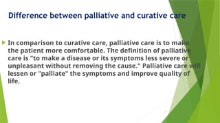 palliative care in bowel disease palliative | PPTX
