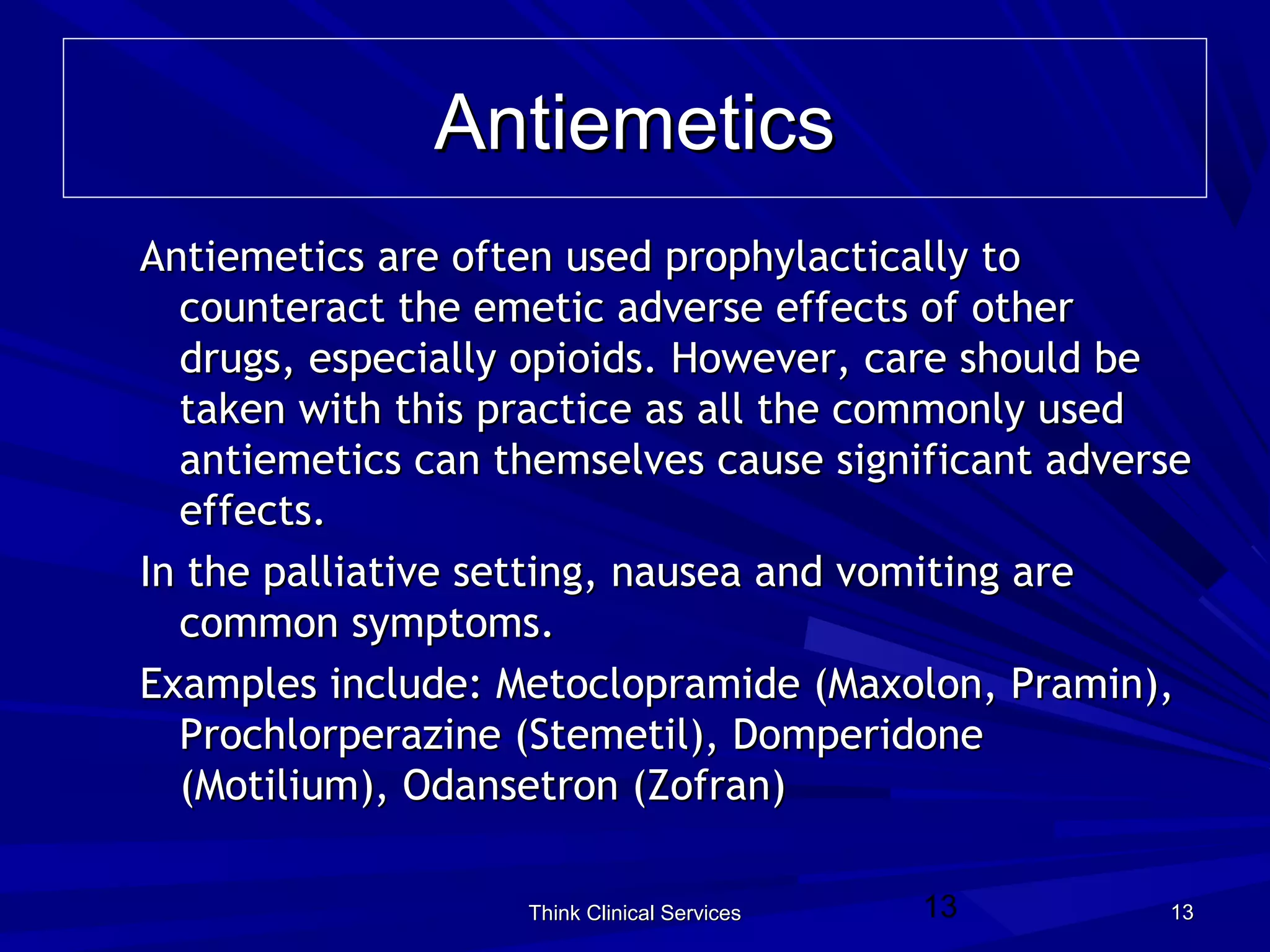Palliative care medicines | PPT
