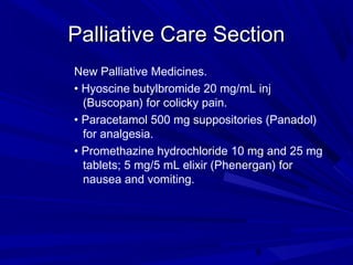 Palliative care medicines | PPT