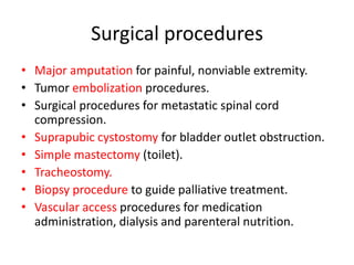 Palliative surgery | PPTX