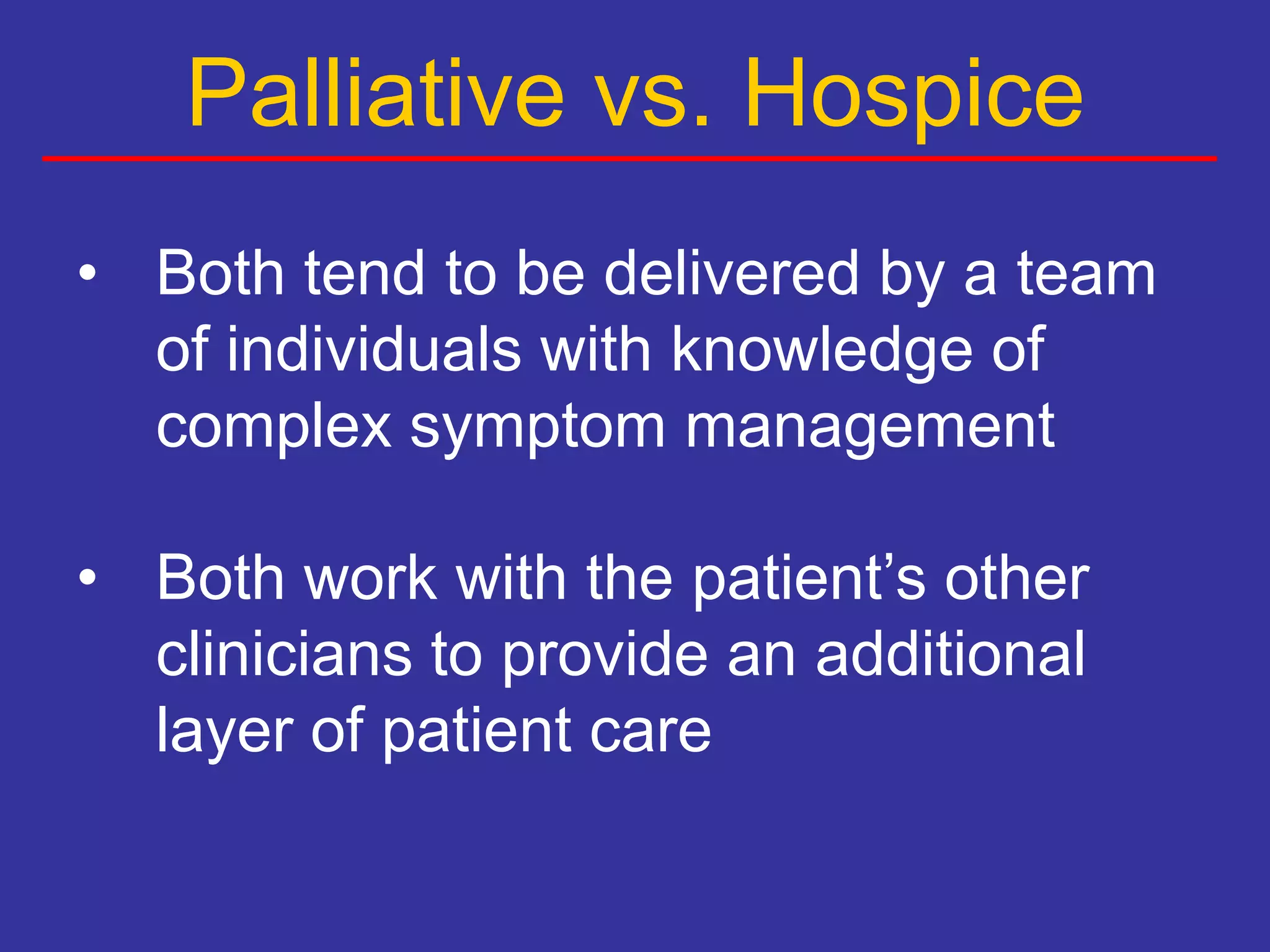 Palliative vs Hospice Care | PPTX