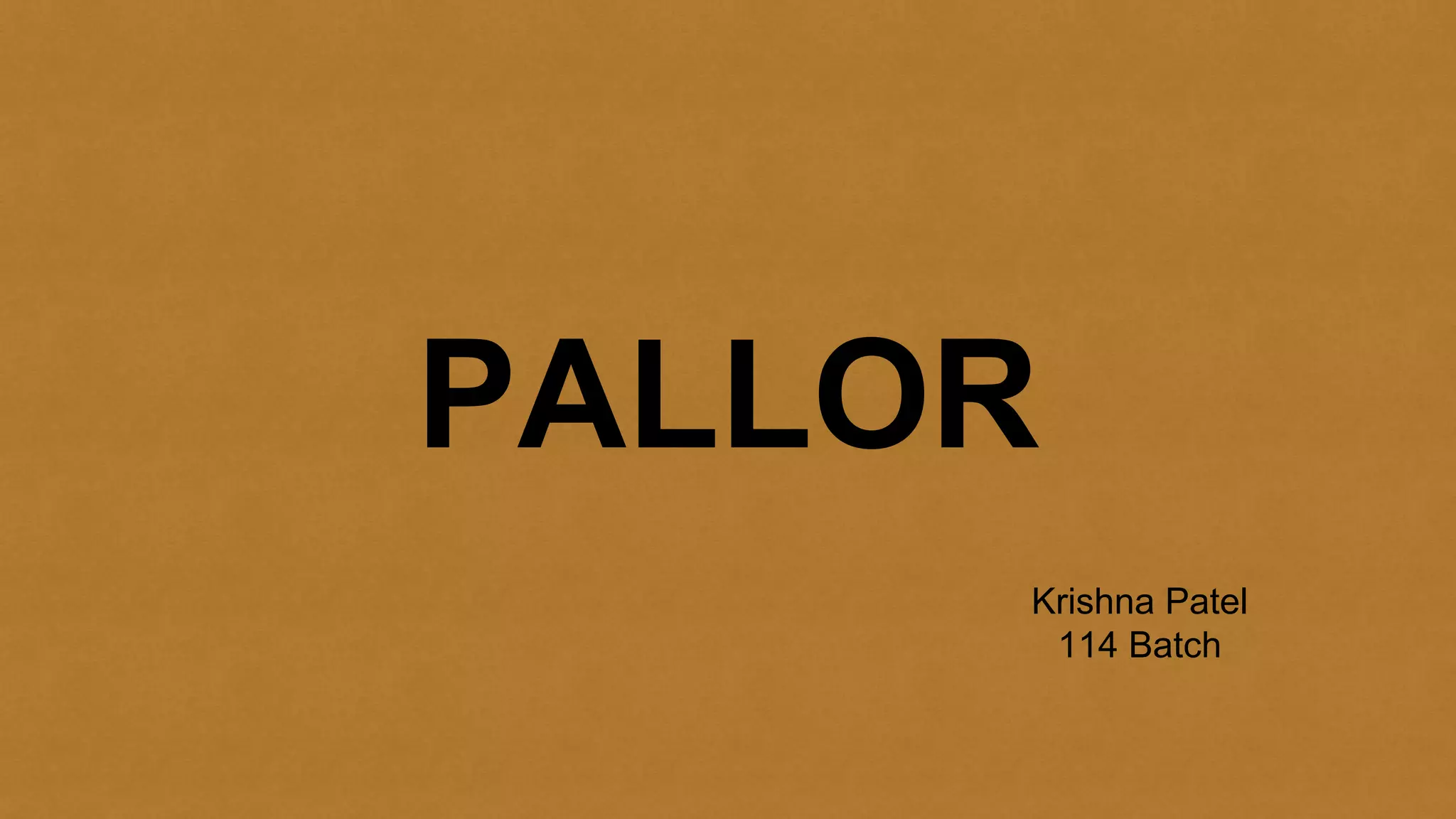 Pallor | PPTX
