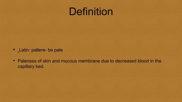 Pallor | PPTX | Blood Disorders | Diseases and Conditions