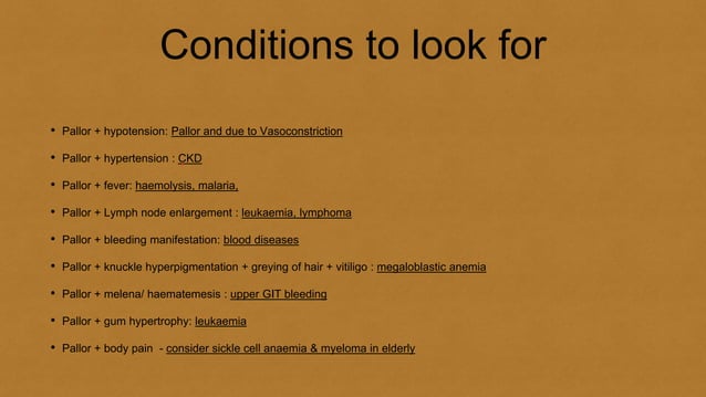 Pallor | PPTX | Blood Disorders | Diseases and Conditions