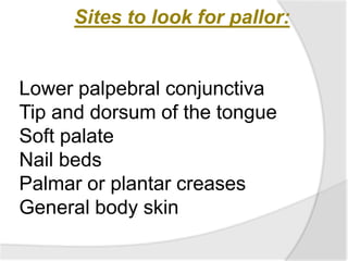 Pallor agp | PPTX | Blood Disorders | Diseases and Conditions