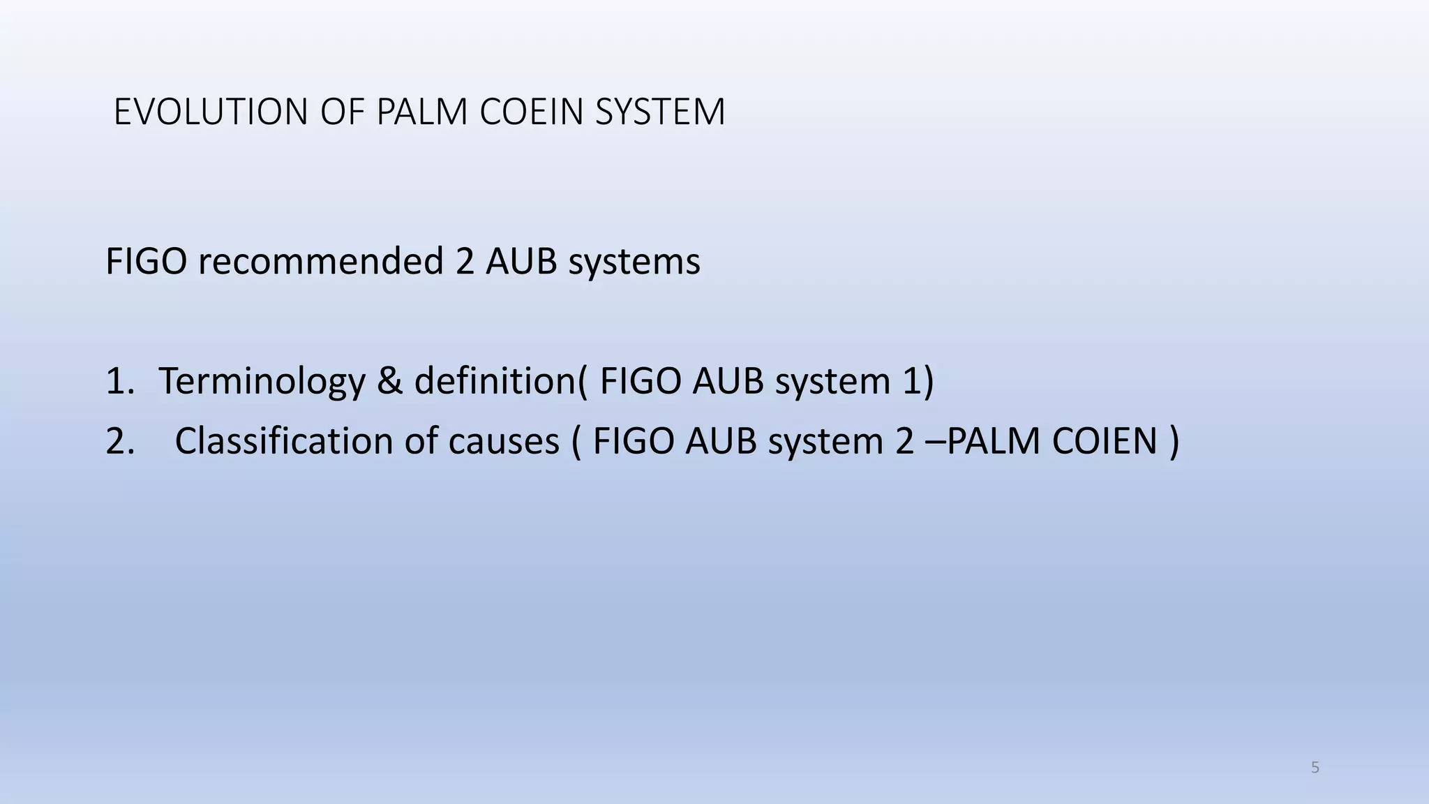 Palm coein classification its clinical significance -final | PPT