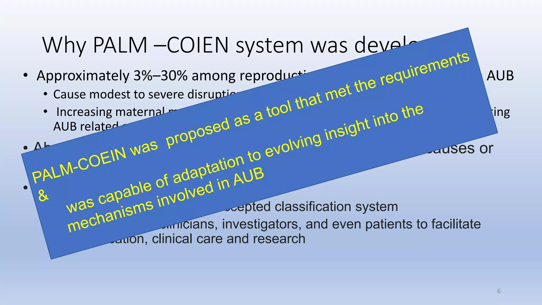Palm coein classification its clinical significance -final | PPT