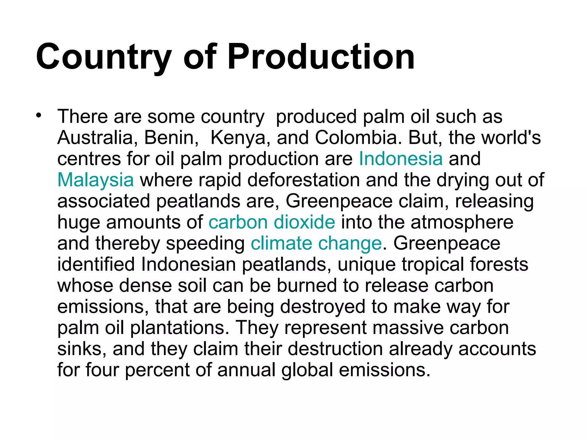 Palm Oil Industrial ( Presentation ) | PPT