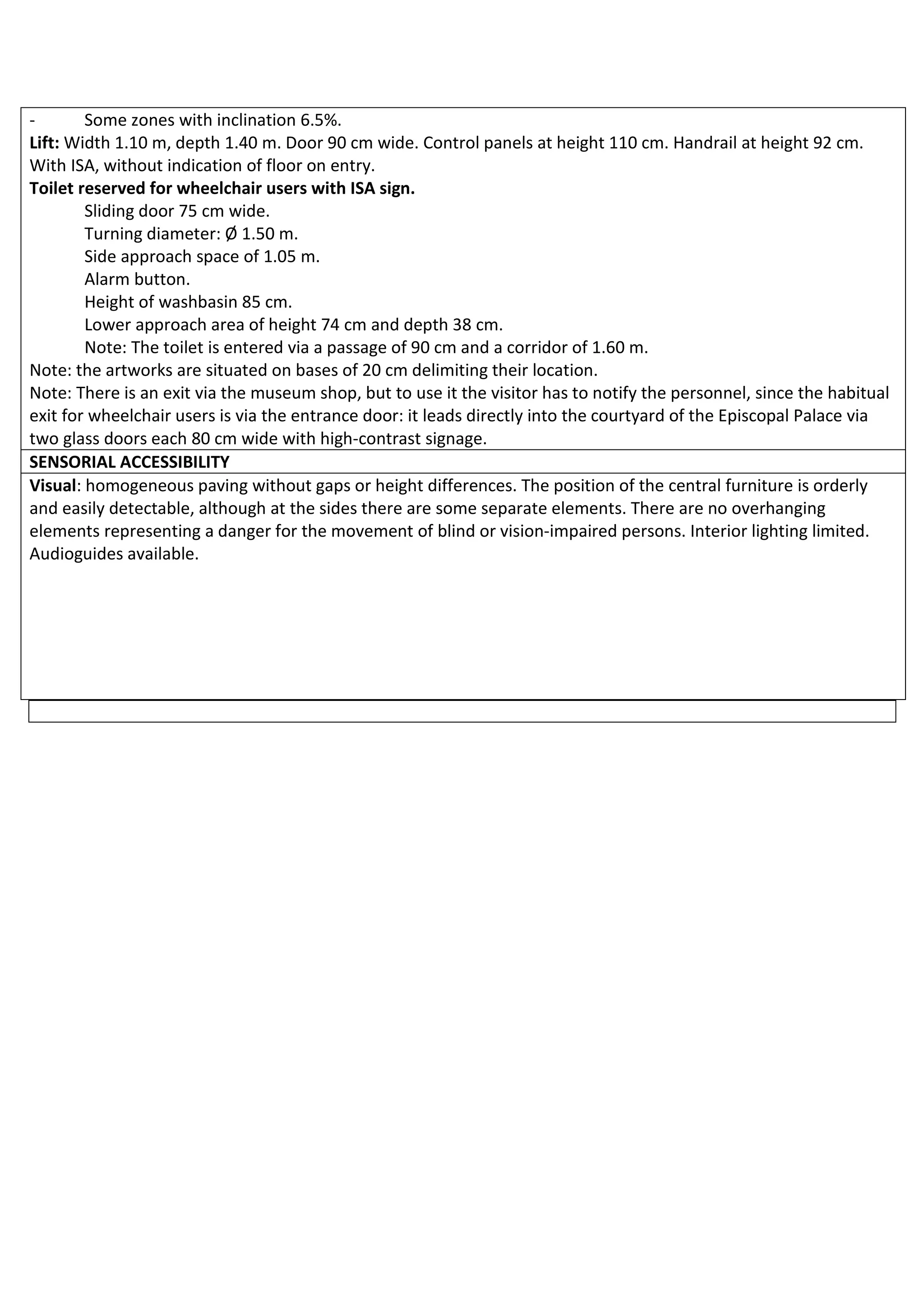 Accessibilty Info PALMA ALTA ROUTE | PDF