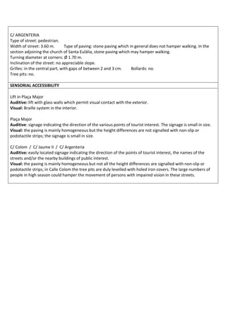 Accessibilty Info PALMA ALTA ROUTE | PDF