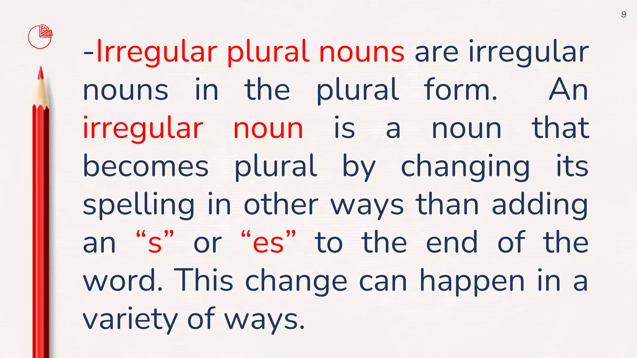 REGULAR & IRREGULAR NOUNS | PPTX