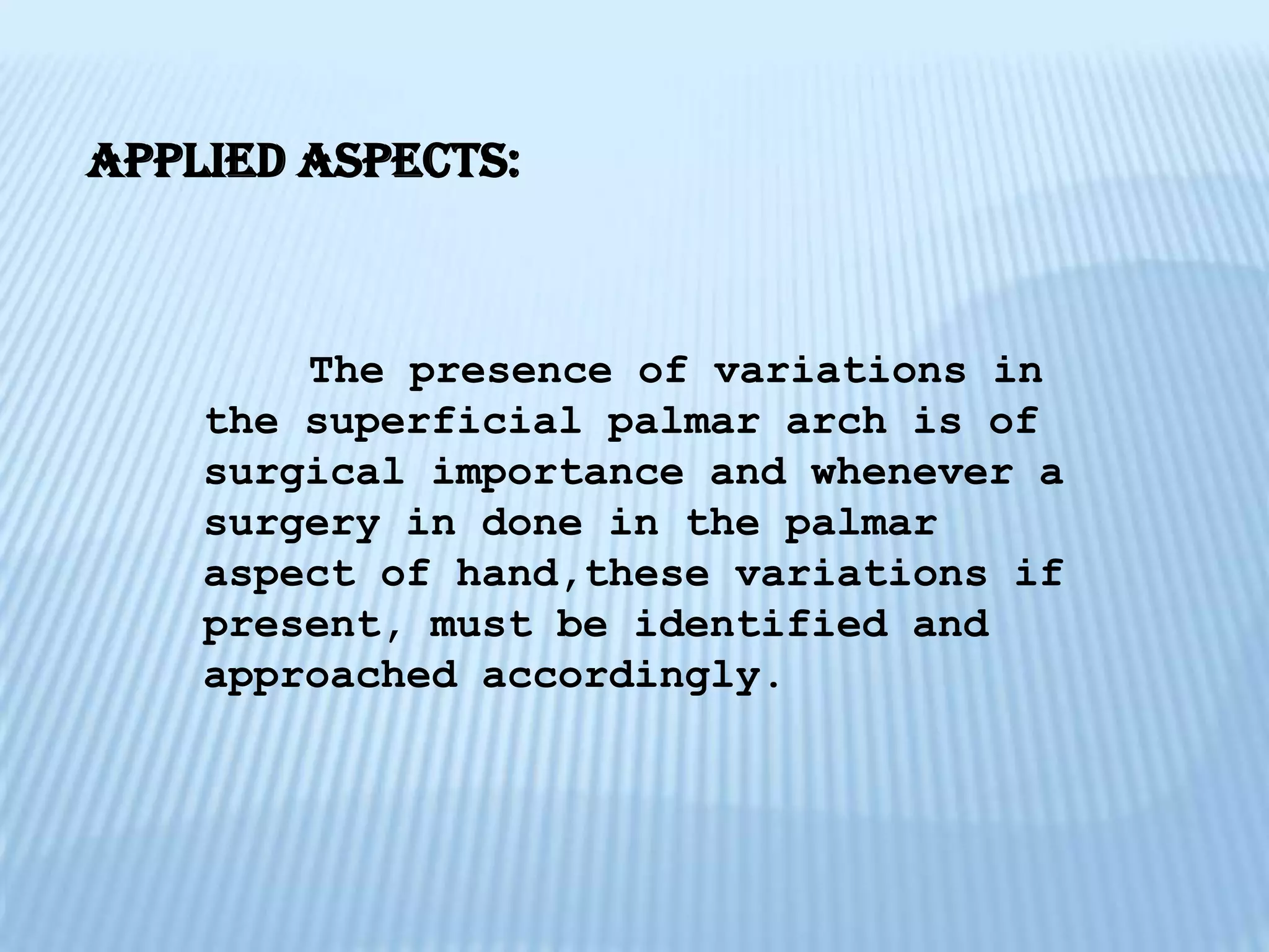 Palmar arterial arches | PPTX