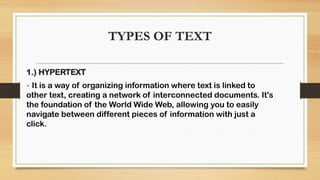 Media In Text information and Media Q2-M4 | PPT