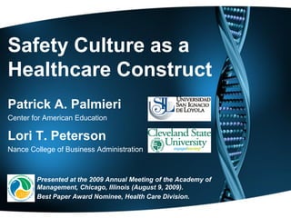 Safety culture as a healthcare construct | PDF
