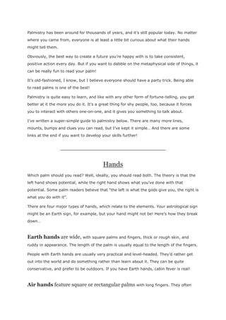 ^^ Palmistry 101 a guide to palm reading from google web site ^^ | PDF