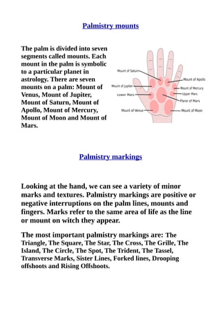 Palmistry basics pdf | PDF