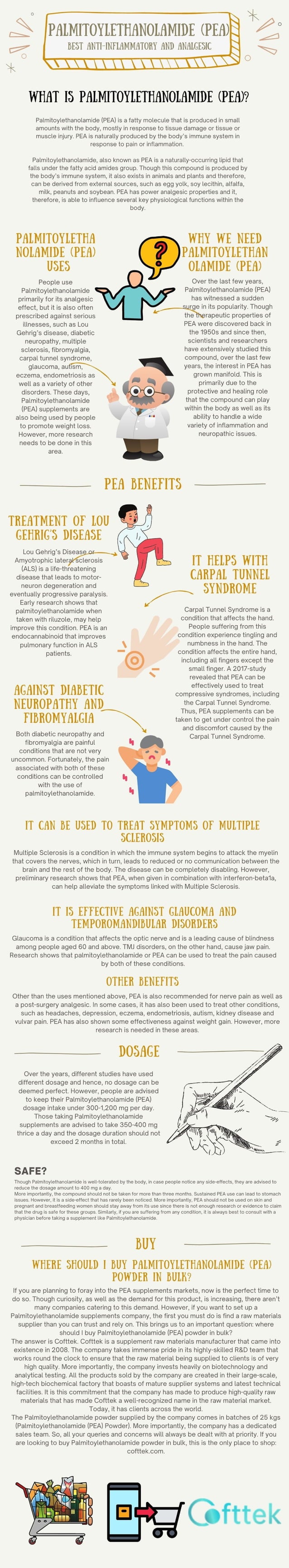 Palmitoylethanolamide (pea) benefits, dosage, uses, supplement | PDF