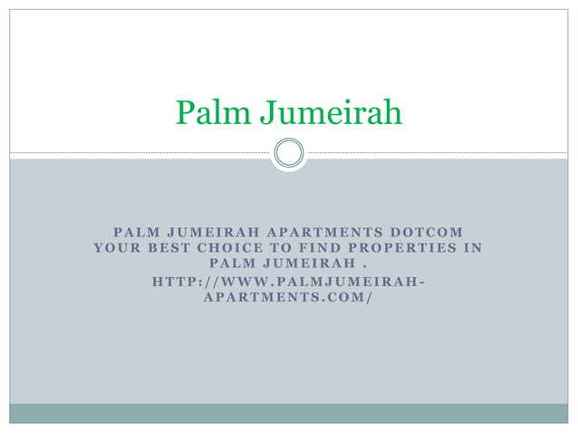Palm jumeirah | PDF