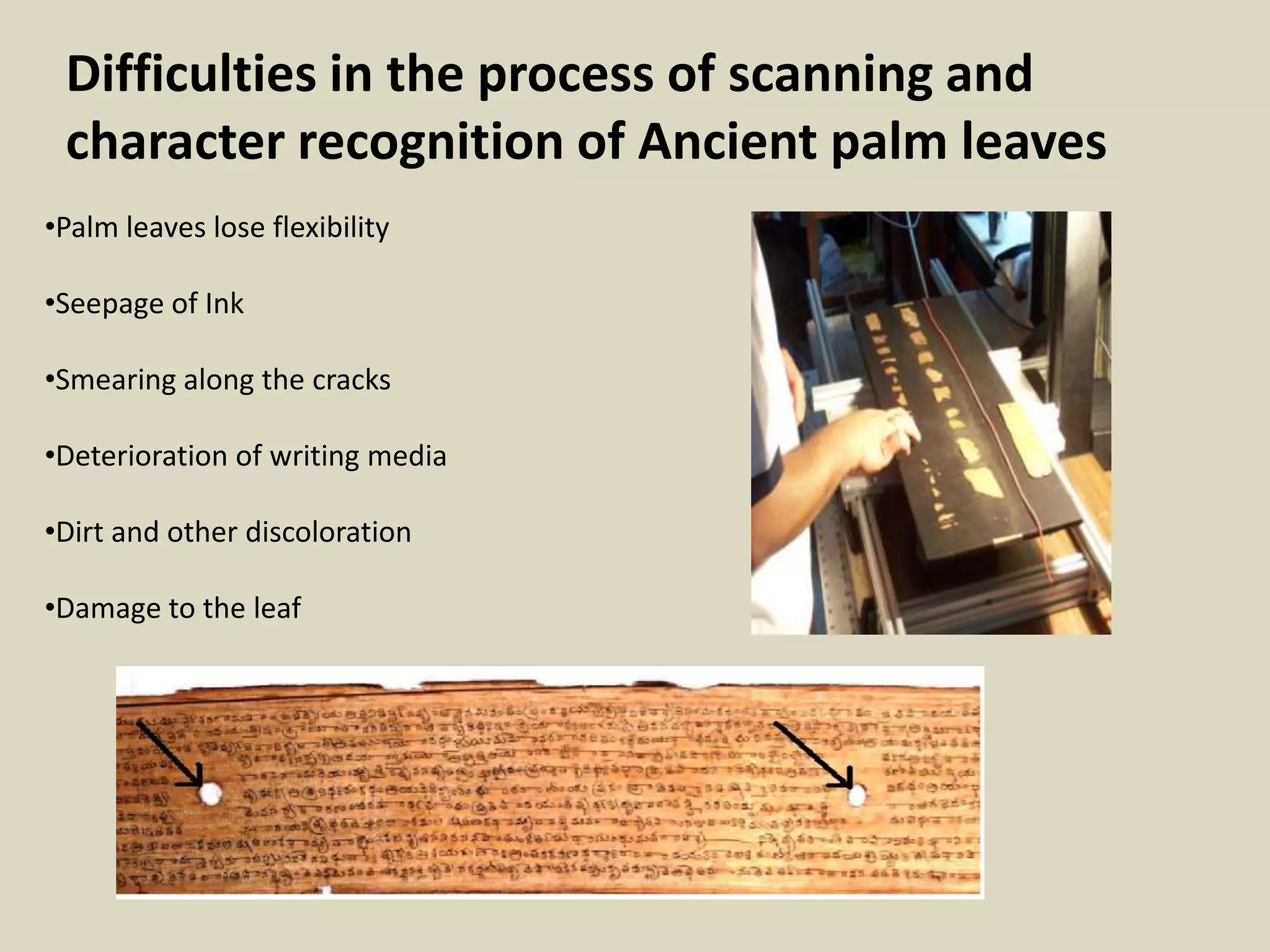 Palm leaf character recognition using radon transform | PPT