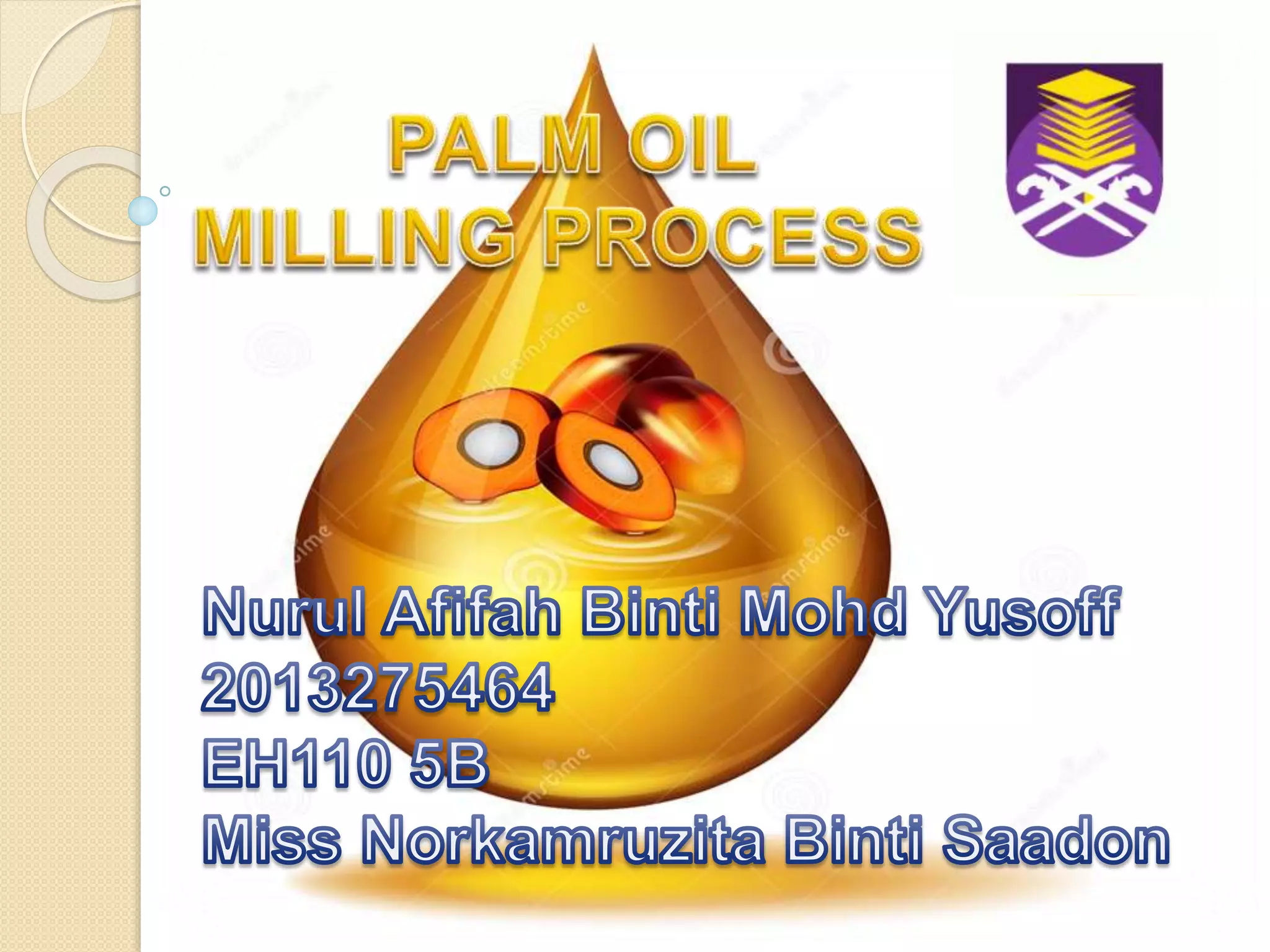 Palm oil milling process | PPTX