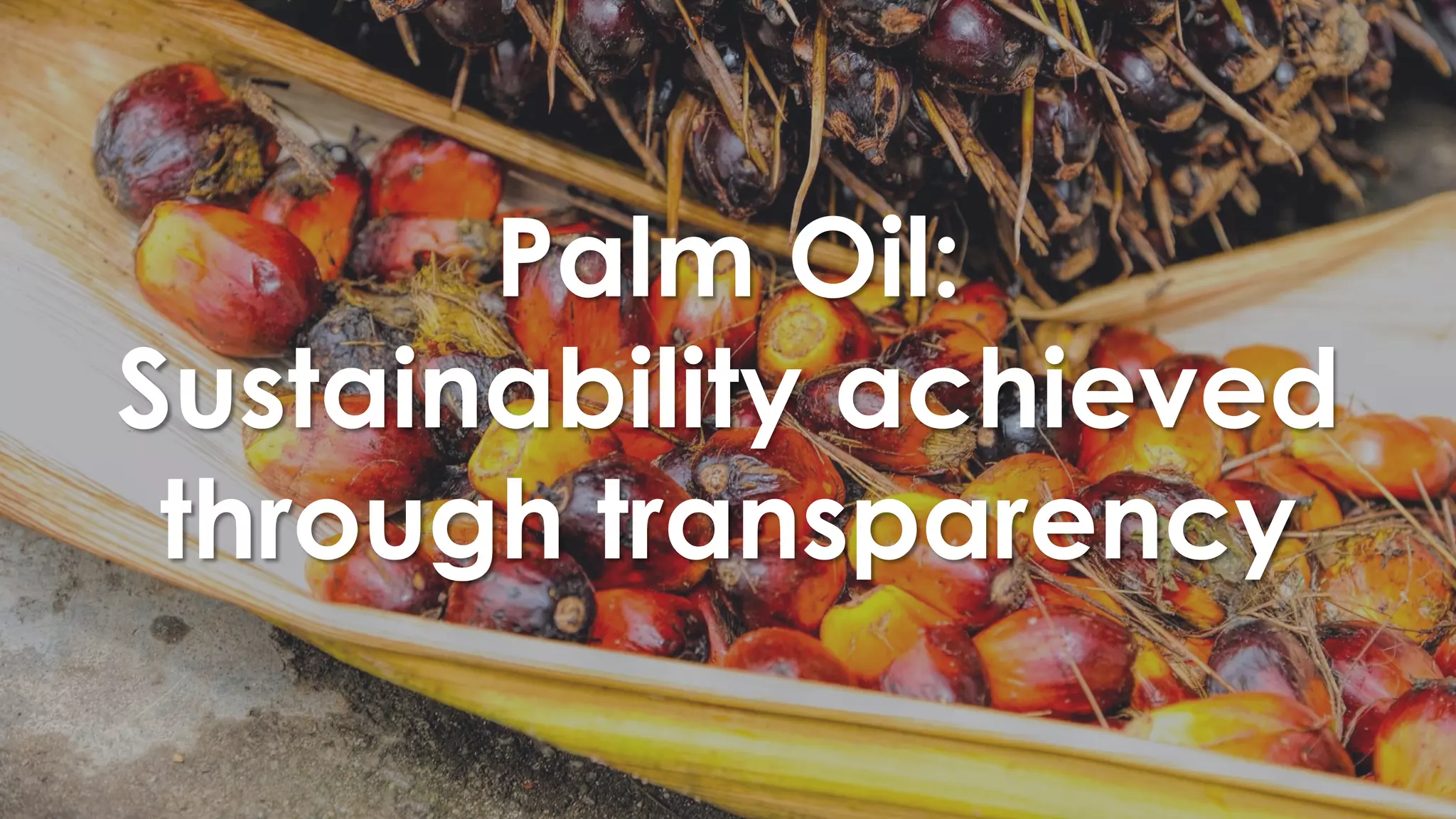 Palm Oil: Sustainability achieved through transparency | PDF