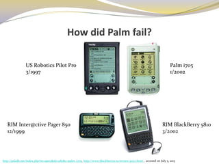 Palm pilot case analysis for Harvard Summer School by André Brant ...