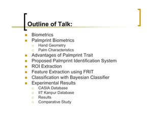 Palmprint Identification Using FRIT | PDF