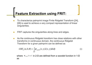 Palmprint Identification Using FRIT | PDF