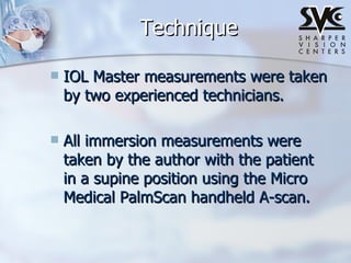 PalmScan x IOL Master | PPT | Eye and Vision Conditions | Diseases and ...