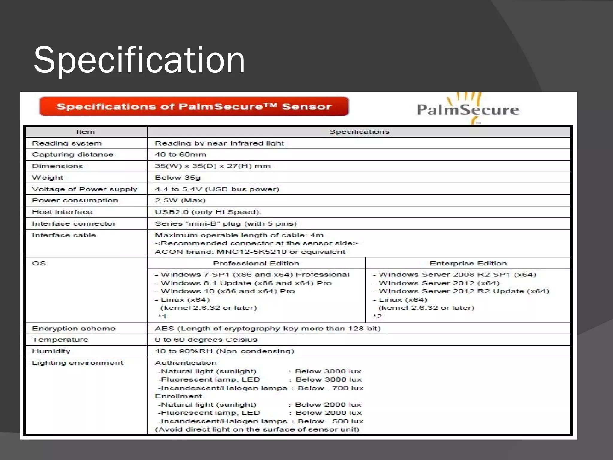 Palmvein authentication | PPT