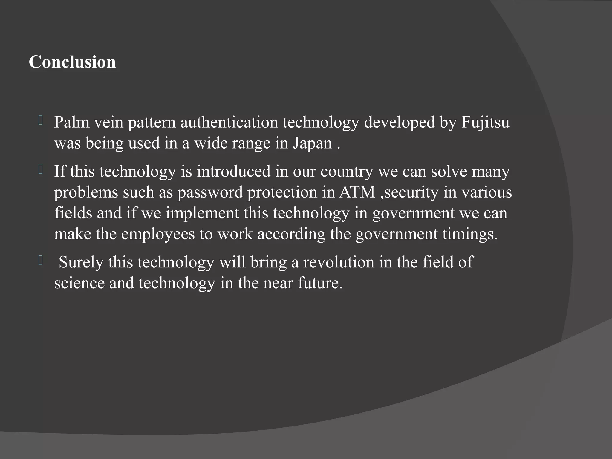 Palmvein authentication | PPT