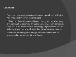 Palmvein authentication | PPT