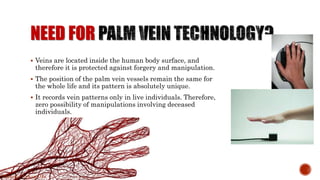 Palm Vein Technology | PPTX | Technology & Computing