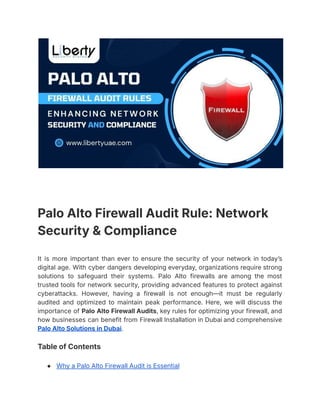 Palo Alto Firewall Audit Rule : Network Security & Compliance.pdf