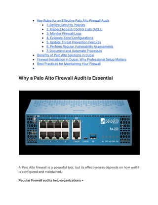 Palo Alto Firewall Audit Rule : Network Security & Compliance.pdf
