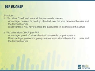 Palo Alto Networks authentication | PPTX | Internet | Computing
